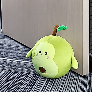 WochiTV Cute Avocado Door Stopper for Home Bedroom, Living Room Door, Office Door, Window Wedge, Bookend, Weighted Fabric Stuffed Door Stops, Decorative Interior Doorstop
