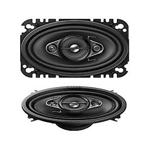 PIONEER TS-A4670F 4"" x6 4-Way Coaxial Speaker, Black