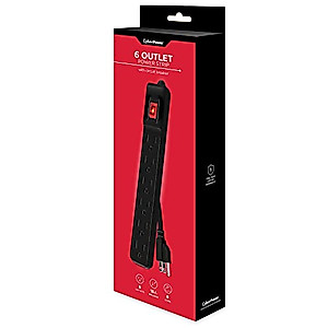 CyberPower GS608B Power Strip, 6 Outlets, 8 ft Power Cord, Black