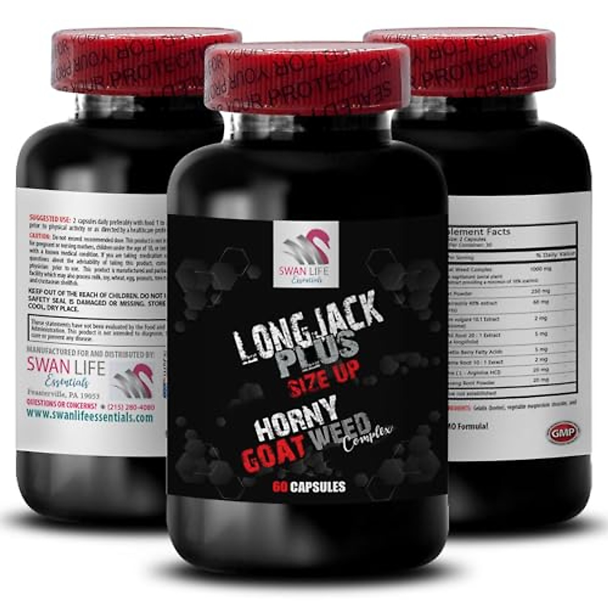 Increase size and length - LONGJACK SIZE UP (MALE ENHANCEMENT FORMULA) - Tongkat ali - tongkat ali for men - tongkat ali for men 400mg - longjack tongkat ali for men - tongat ali - 2 Bottles 120 Cap