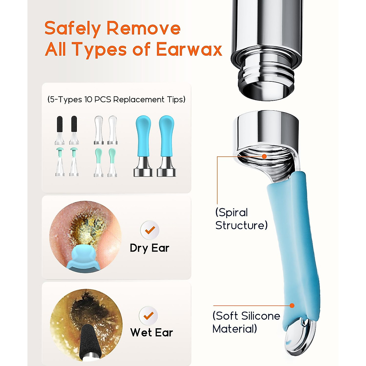 BEBIRD Ear Wax Removal Tool - R1 Upgraded Ear Cleaner with 1080P Camera, Smart Visual Earwax Remove Kits with 7 Pcs Ear Set for Daily Ear Pick, 6 LED Lights, 5 Types of Ear Scoop Ear Tips Replacement