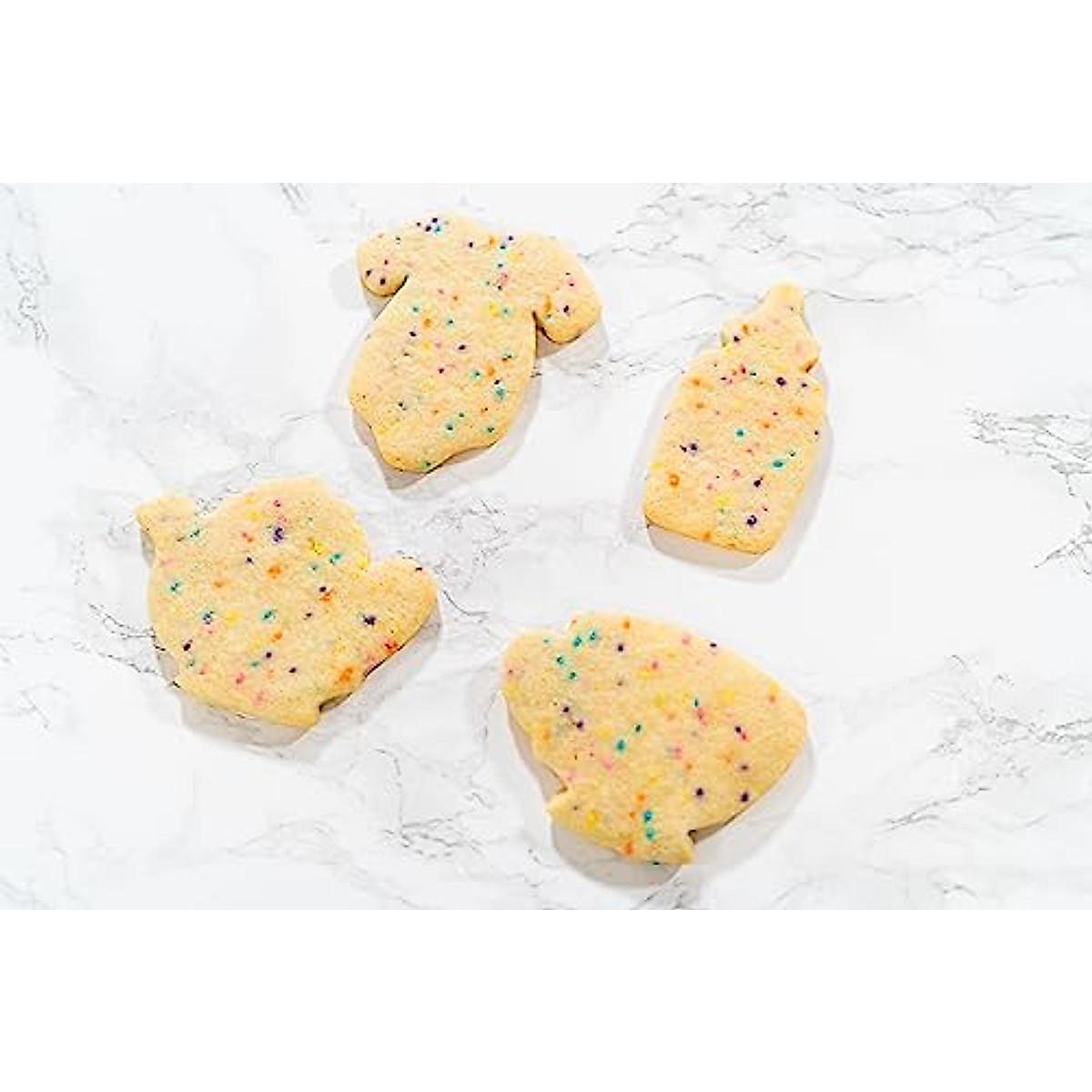 Bakerpan Stainless Steel Cookie Cutter Baby Bottle & Bodysuit Set, Baby Shower Cookie Cutters