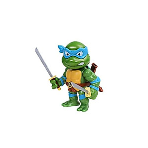 Jada Toys Teenage Mutant Ninja Turtles 4 Leonardo Die-cast Figure, Toys for Kids and Adults, Blue