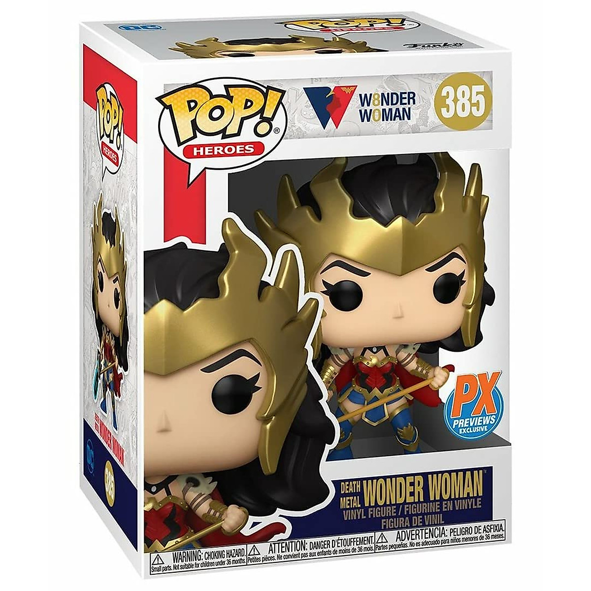 Funko DC Heroes: Death Metal Wonder Woman (PX Previews Exclusive) Pop! Vinyl Figure (Bundled with Compatible Pop Box Protector Case)