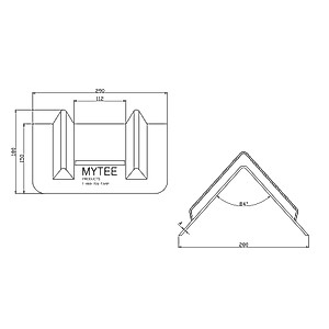Mytee Products (20) 8" x 12" Corner Protector V Shaped w/ (1) 8ft V Shaped Extension Handle