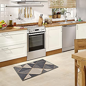 Lavezee Indoor Doormat Front Back Door Rug, 19.6"x31.5" Absorbent Non Slip Soft Floor Inside Mat for Entrance, Patio, Grey