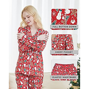 DAUGHTER QUEEN Family Christmas Pjs matching Sets Plaid Christmas Pajamas Women Xmas Jammies Couples Holiday Pj Ladies Soft Comfy Clothes Sleepwear Outfits Medium M