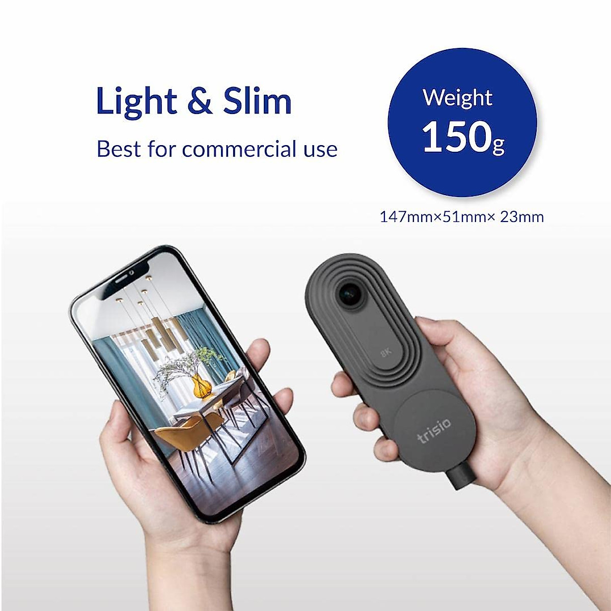 Asteroom 3D Virtual Tour Kit - Trisio 360 Camera with 8K HD Resolution Best for Real Estate Agents and Photographers.