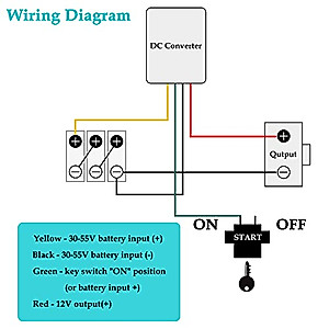 10L0L Golf Cart Voltage Reducer 36V 48V to 12V 30A 350W, Universal DC Step Down Converter, Regulator, Transformer for Yamaha EZGO Club Car