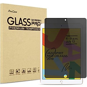 ProCase Privacy Screen Protector for 10.2 iPad 9th 8th 7th 2021 2020 2019, Anti-Spy Anti-Scratch Tempered Glass Film Guard -1 Pack