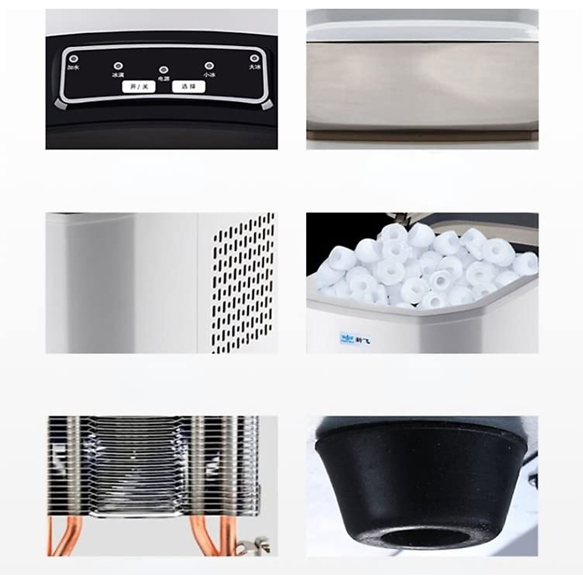 BybAgs ICES Ice Makinghine Home Mini Dormitory Automatic Round Ice Makinghine Commercial Milk Tea Shop Ice Makinghine/a/Size