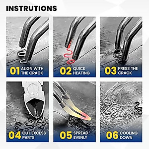 Allturn Upgraded Plastic Welder,Plastic Welding Kit,Hot Stapler Kit,Hot Staples, Plastic Welder Gun (Yellow),Welding Systems,Patent Number D970324.