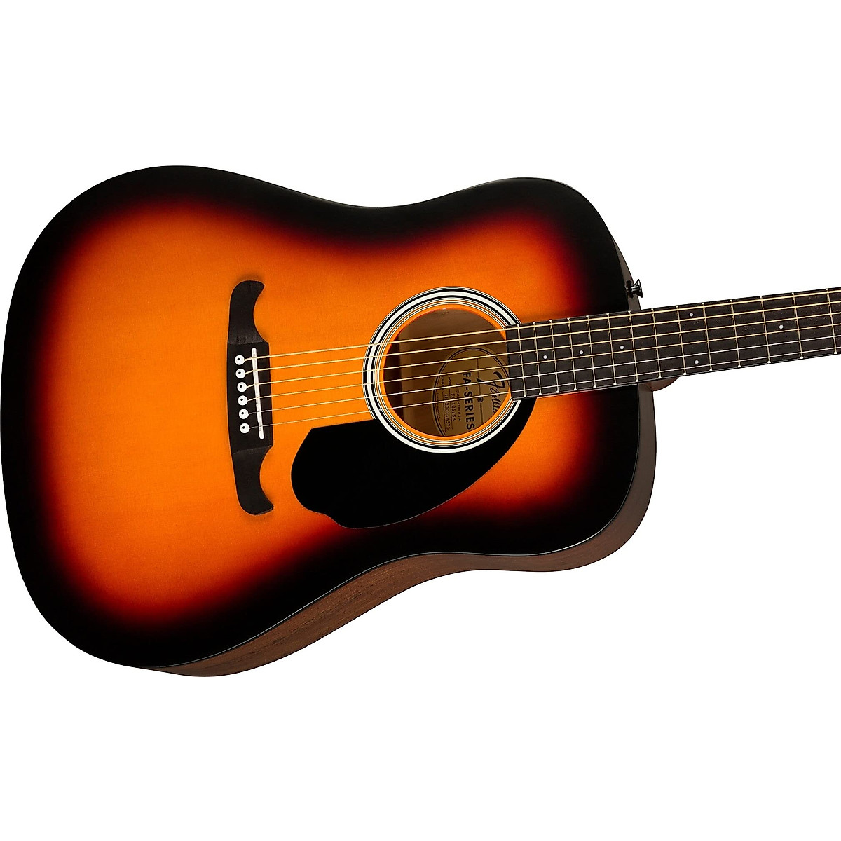 Fender DE FA-125 Dreadnought Acoustic Guitar Pack, 3-Color Sunburst, with Gig Bag and Accessories