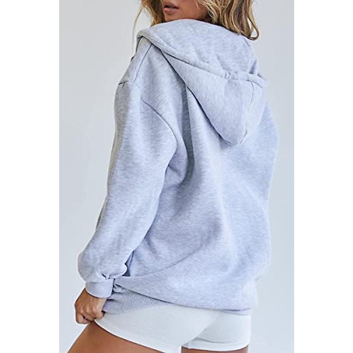 AUTOMET Womens Hoodies Y2K Clothes 2023 Fall Fashion Zip up Oversized Sweatshirts Comfy Fleece Jackets Long Sleeve Teen Girls Plus Size Casual Cute Tops with Pocket Grey