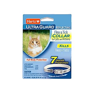 Hartz UltraGuard Flea & Tick Collar for Cats and Kittens, 7 Month Flea and Tick Protection and Prevention, Reflective Collar