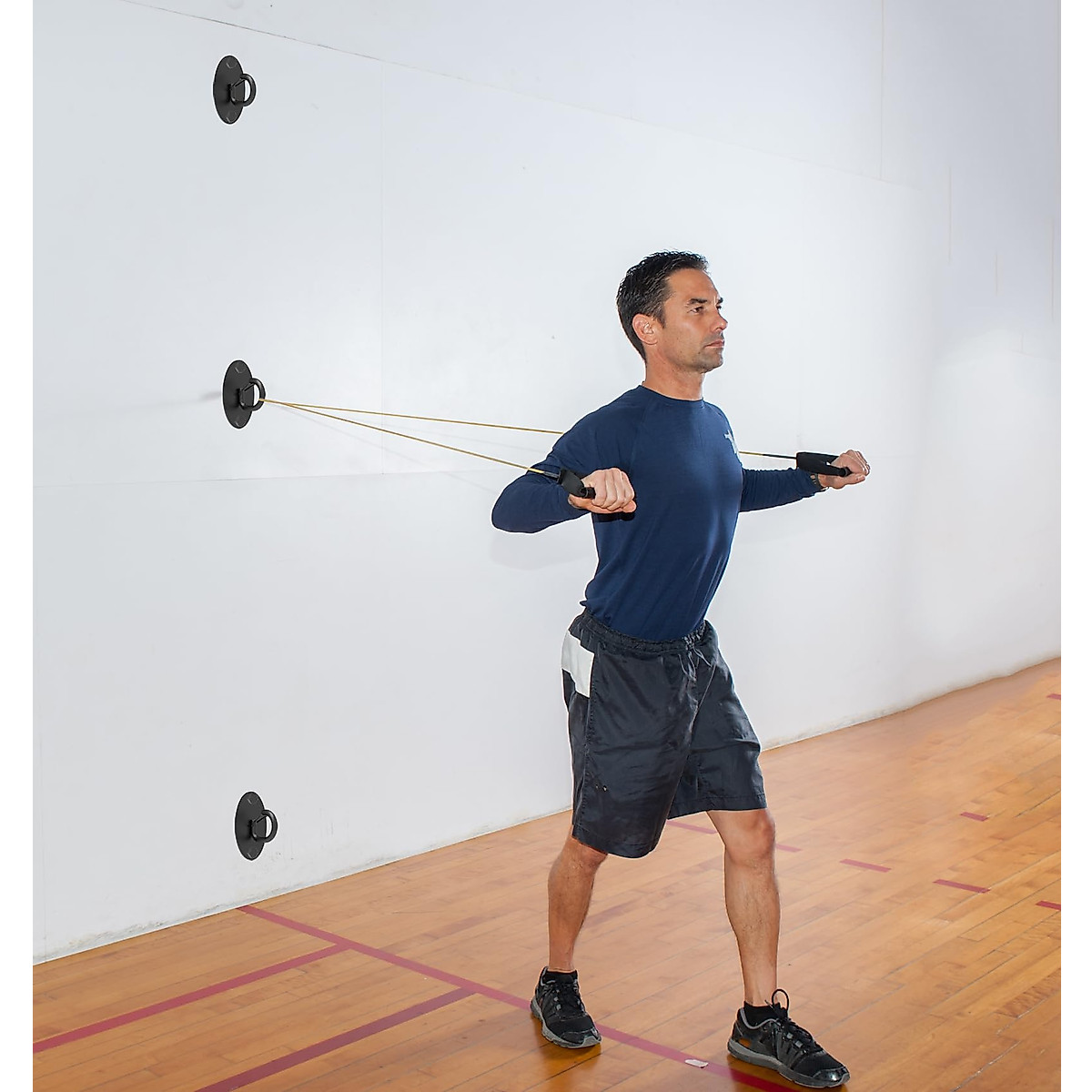 FITKIT Wall Mount 3 Anchors for Resistance Bands, Space Saving Workout Hooks for Strength Training, Home Gym Anchors for Physical Therapy Exercise, 3PCS (3 anchors)