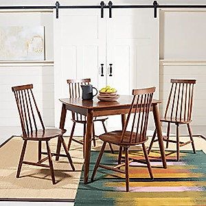 SAFAVIEH Home Collection Varda Walnut Manual Extension Dining Room Table