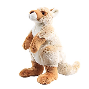 WinAdiGoo Cute Furry Realistic Kangaroo Plush Doll Soft Stuffed Animal Toy 13.8 inch Cuddle