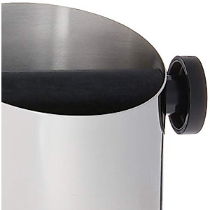 De'Longhi Knock Box for Coffee & Espresso Grounds, Easy & Mess-Free Disposal of Coffee Puck, Removable Bar and Non-Slip Base, Dishwasher Safe, Stainless Steel, 4-inch diameter,Silver