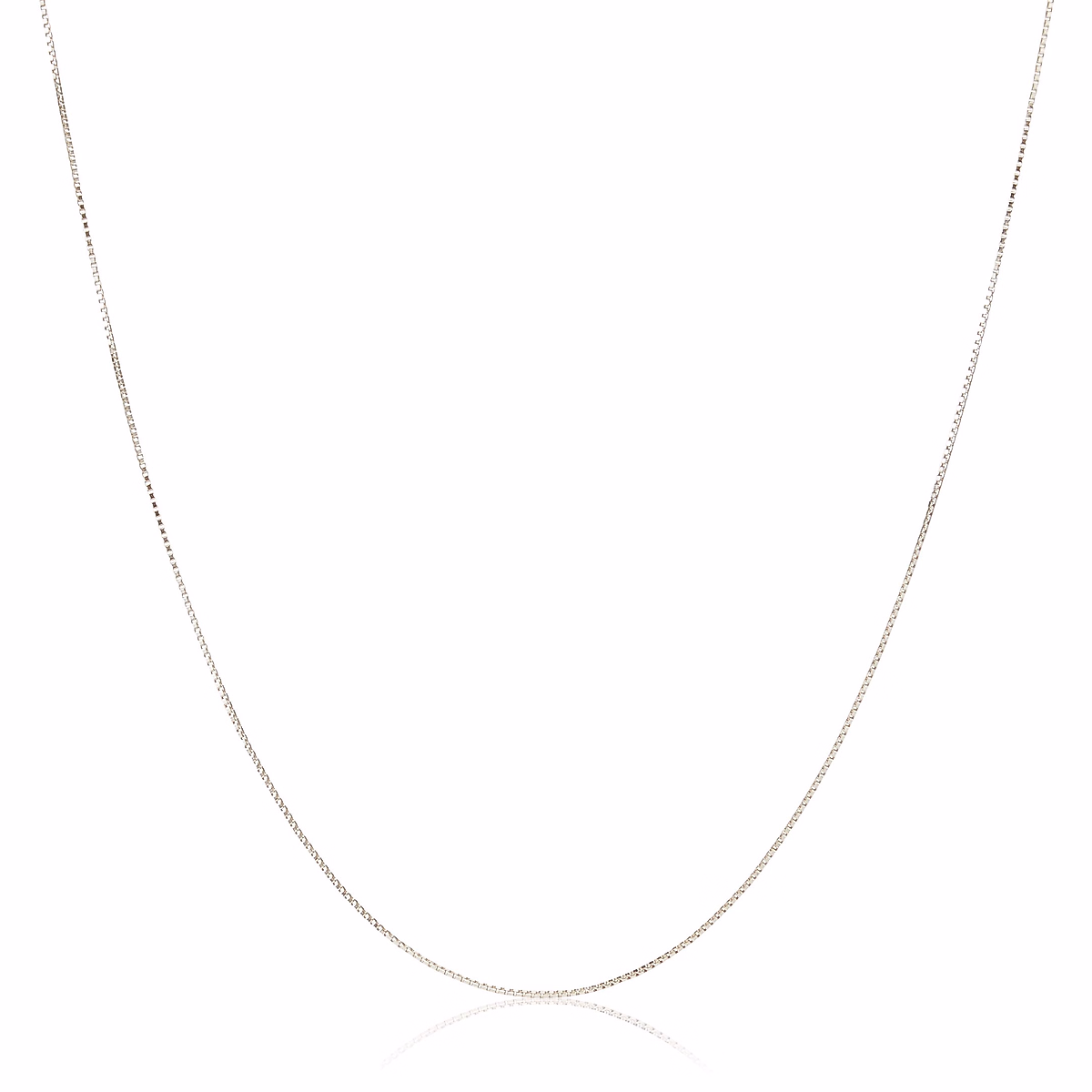 Amazon Essentials Sterling Silver Thin 0.8mm Box Chain Necklace 18", Silver (previously Amazon Collection)
