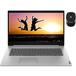 Lenovo IdeaPad 3 17 Laptop 17.3" HD+ Display AMD Quad-Core Ryzen 7 3700U (Beats i7-7500U) 12GB DDR4 128GB PCIe SSD 1TB HDD AMD Radeon Vega 10 HDMI Fingerprint Dolby Win 10 + Wireless Mouse