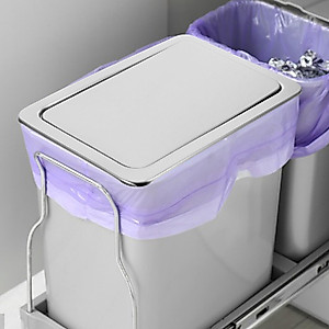 BESTOYARD Trash Bin Lid Only Swing Top Trash Can Lid Replacement Recessed Counter Top Cover Stainless Steel Waste Bin Lid Swing Flap Lid Cover