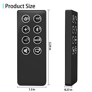 Replacement Remote Control for Bose Solo 5 10 15 Sound Bar, Compatible with Bose Solo 5 10 15 Series II TV Sound System 410376 418775 431974 845194 740928-1120 838309-1100 with CR2025 Battery
