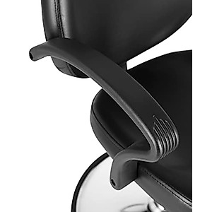 Beautymega Black Round Base Styling Salon Chair Hydraulic Pump Barber Chair All Purpose Beauty Salon Equipment