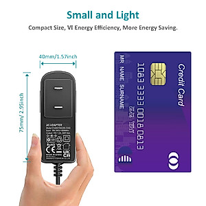 Basicvolt 15V 2A 1A Switching Power Supply Charger 15Volt 2Amp 1.5A Universal AC/DC Adapter Replacement Regulated Power Cord for Litter Robot LED Light and More 15Vdc Household Electronics