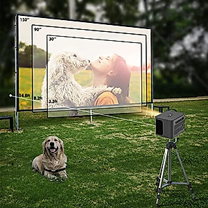 WiFi Projector Laptop Outdoor Projector PC Native 1080P 300ANSI 30’’-150’’ Picture Mini Portable Projector ElectricFocus Compatible with Android,iOS, TV Stick,iPhone ,PS5,PC,Laptop,Tablet -H89