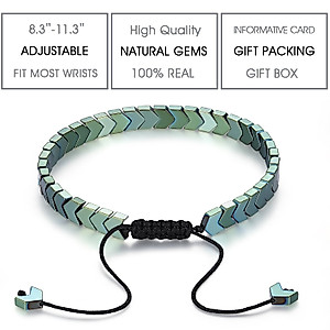 THEMEROL Easter Basket Stuffers for Teens Boys Gifts Ideas Bracelets Men Egg Fillers Teenage Him Hematite 10 12 16 18 Years Old 18th Birthday Son Grandson Graduation Christmas Day Stocking Valentines