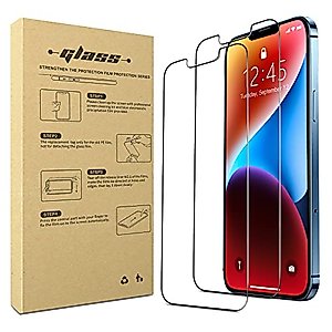 xiwxi Compatible With iPhone 13/iPhone 14 Tempered Glass Screen Protector [6.1 inch]-[2 Pack]