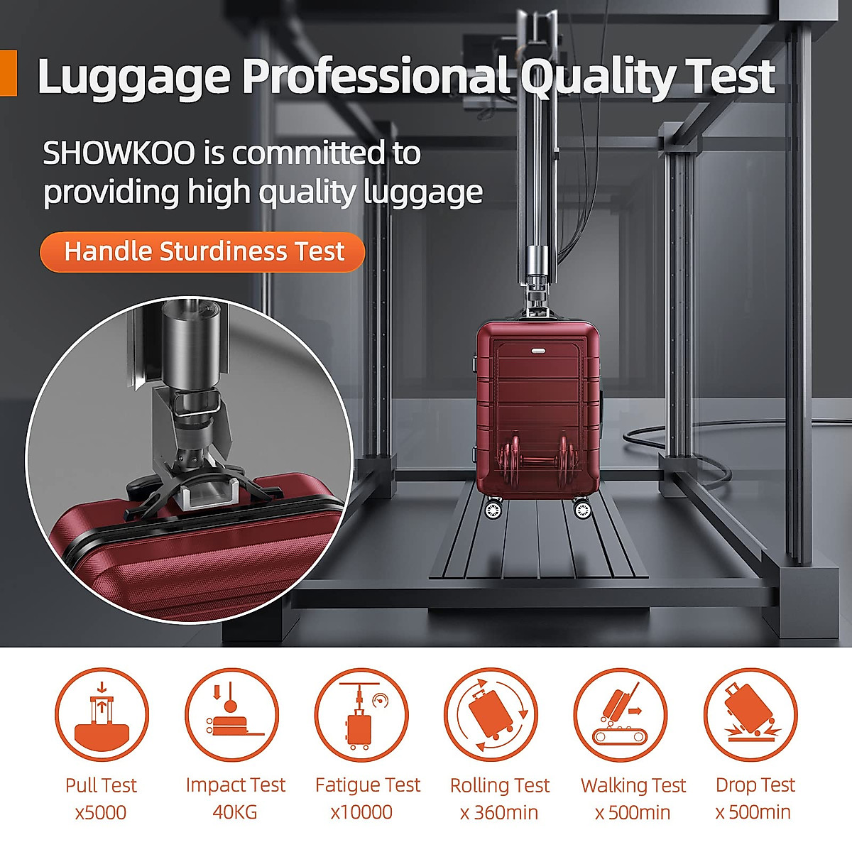 SHOWKOO Luggage Sets Expandable PC+ABS Durable Suitcase Double Wheels TSA Lock 3pcs Red Wine