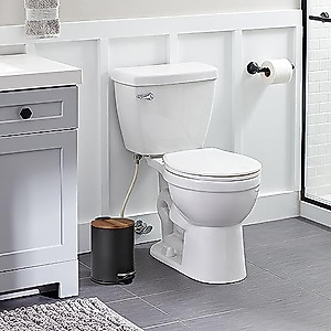 SunnyPoint Extra Small Trash Can (3 Liter /0.8Gallon) with Plastic Inner Bucket; Bathroom, Office,Kitchen and Bedroom Step On and Slow Close (BLK); Inner Bucket Size: 6.1" D X 7.2" H