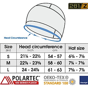 281Z Polartec Fleece Classic 100 Winter Skull Cap - Military Tactical Outdoor Sport - Watch Cap Beanie (Black, Large)