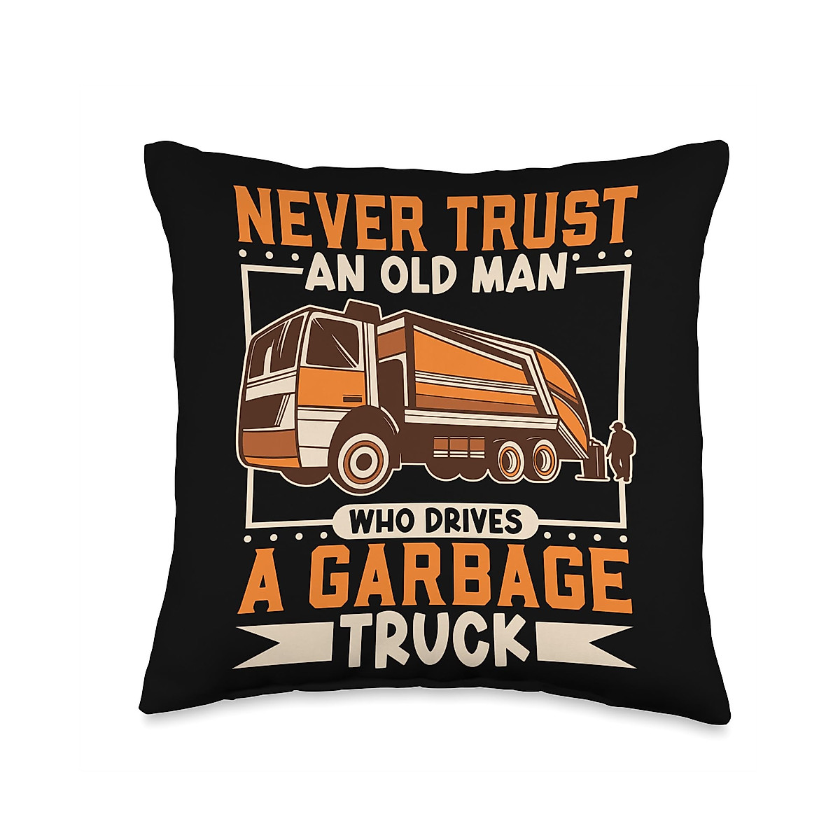 Garbage Trucks Recycling Garbage Truck Driver Throw Pillow
