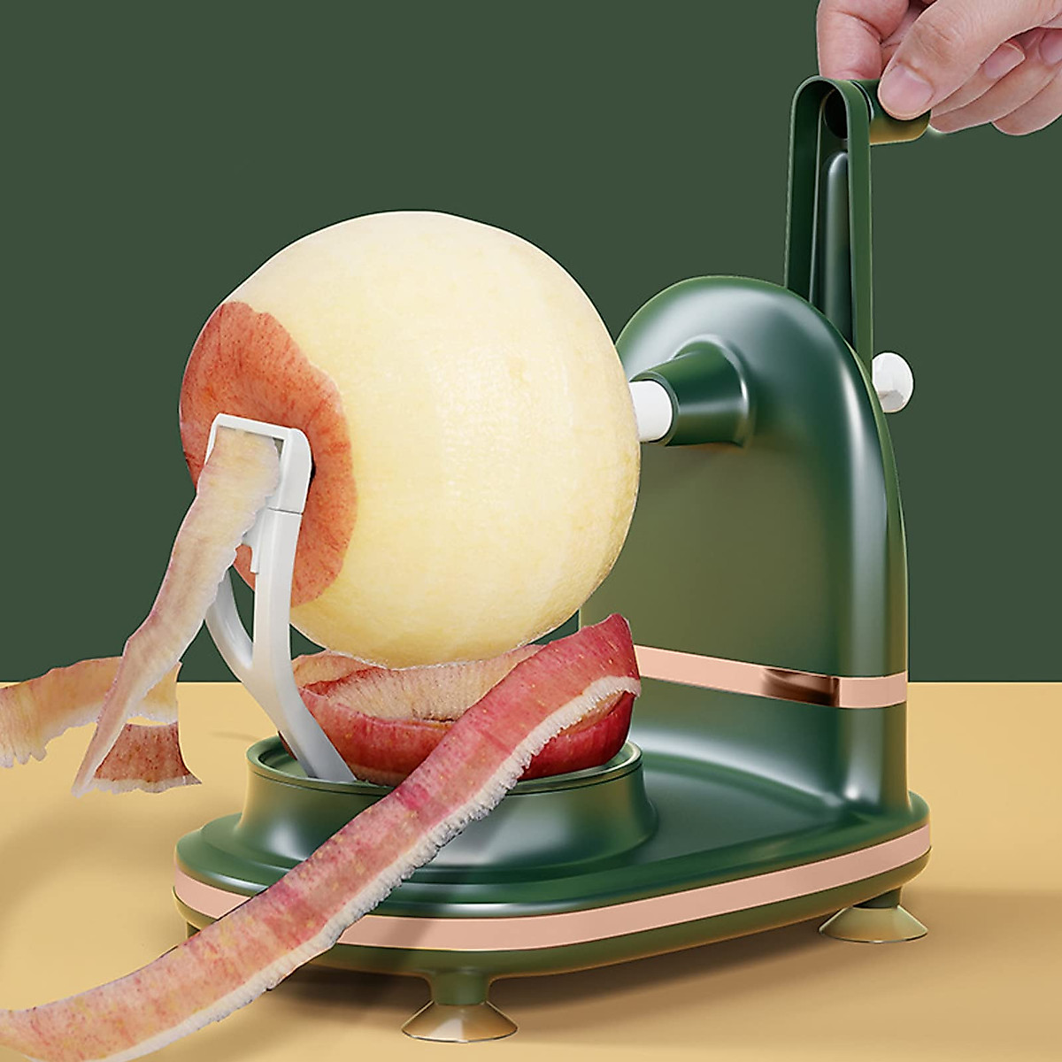 Fruit Apple Vegetable Peeler Slicer Corer, Sturdy Base for Stability, Durable Stainless Steel Blades for Apples, Pears, and More Versatile Kitchen Tool for Fruits and Potatoes