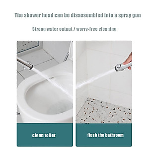 High Pressure Shower Heads 3 Pieces Handheld Turbo Fan Shower Head With Filters Stainless Hose 360 Degrees Rotating Shower Head Jet Shower Head Kit Turbocharged Pressure Propeller Driven Showerhead Ea