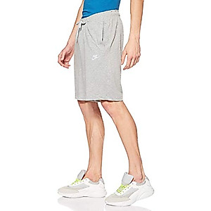 Nike Men's Sportswear Club Short Jersey, Dark Grey Heather/White, Medium