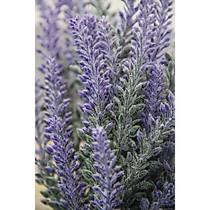 Artificial Mini Potted Flowers Plant Lavender for Home Decor Party Wedding Garden Office Patio Decoration (Linen 2set)