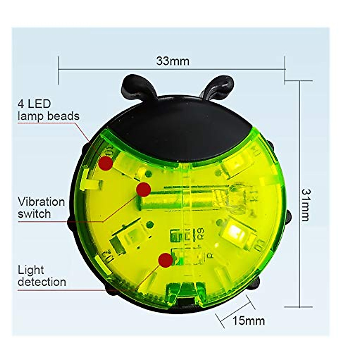 INWISH Toddler Bike Wheel Lights for Kids, 3 Pack Front and Back Spoke Light Safety Auto Shut-Off Motion Activated & Light-Sensing, LED Cycling Hub Light Bicycle Accessories for 2-4 Years Girls Boys