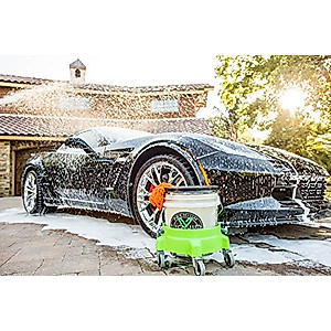 Liquid X Original Bucket Dolly - Lime Green with 3" Gray Casters - Larger Wheels for Smoother Maneuvering