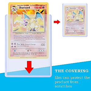 Baseball Card Sleeves, 50 Count Standard Toploaders Transparent Hard Plastic Design for Football, Photocard, Trading Card Sleeve