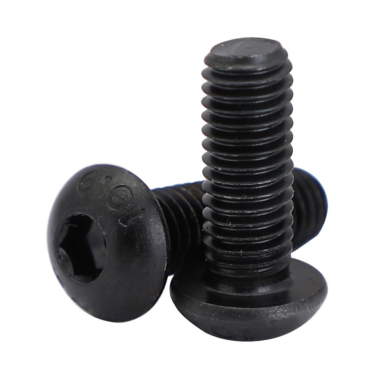 1/4-20 x 3/4" Button Head Socket Cap Screws, Allen Socket Drive, Black Oxide, Alloy Steel Class 10.9, Fully Threaded, Machine Thread, 25 PCS