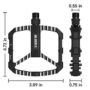 MTB Pedals Professional, Wide Paltform and Lightweight of Bicycle Pedals, Aluminum Alloy 9/16" Sealed Bearing Platform for MTB Bike (MTB Pedals)