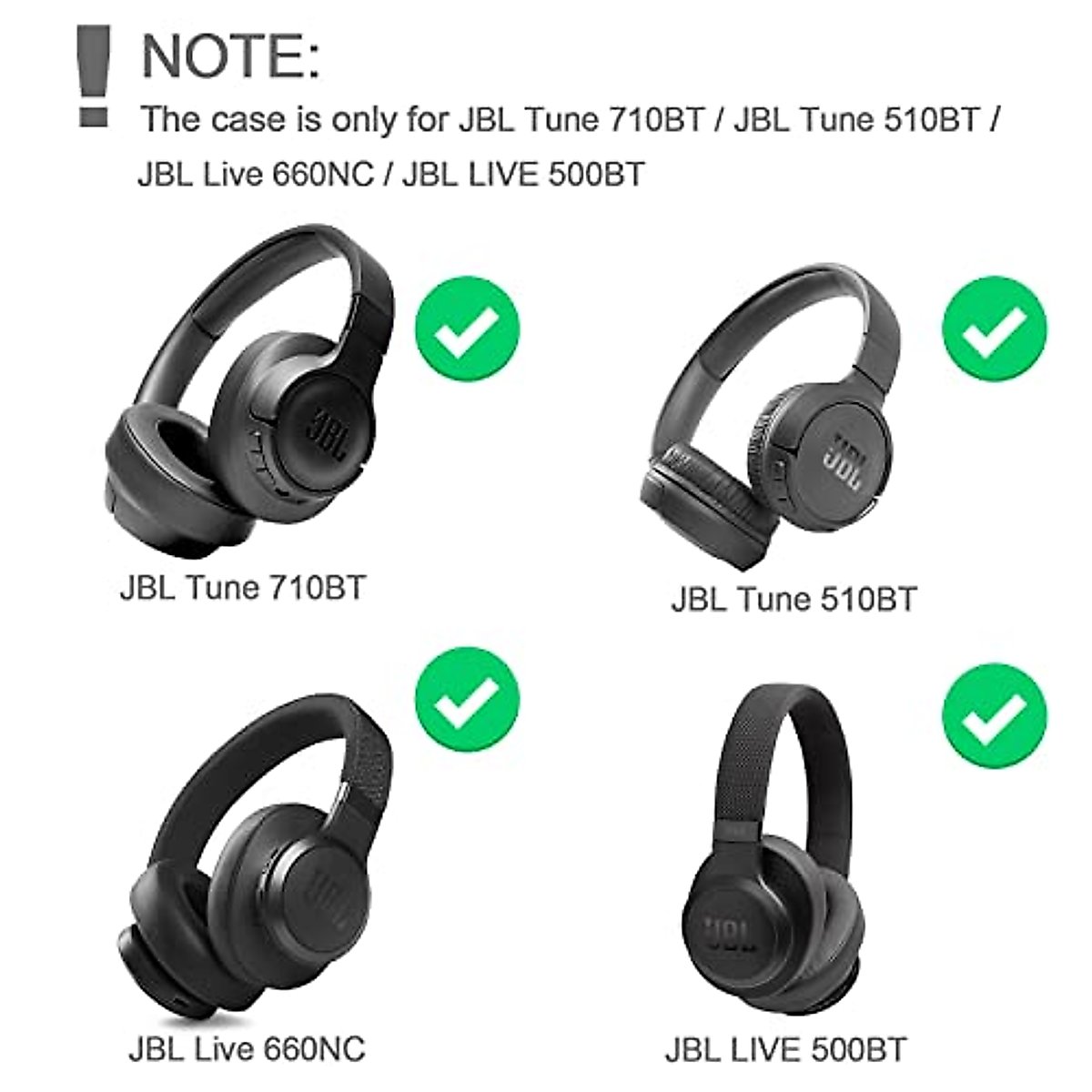 RAIACE Hard Storage Case Compatible with JBL Tune 710BT/ JBL Live 650BTNC Bluetooth Headphone. (Case Only)-Gray(Gray Lining)