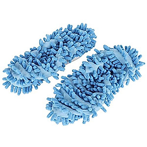 Mop Slippers Shoes Cover, 10Pcs Chenille Mop Slippers Multifunction Floor Cleaning Shoes Dust Cleaner Accessory(Blue)