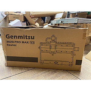 Genmitsu 3020-PRO MAX CNC Router Machine for Metal Carving and more, GRBL Offline Controller, with Limit Switches & Emergency-Stop, XYZ Effective Working Area 300 x 200 x 72mm (11.8 x 7.9 x 2.8inch)