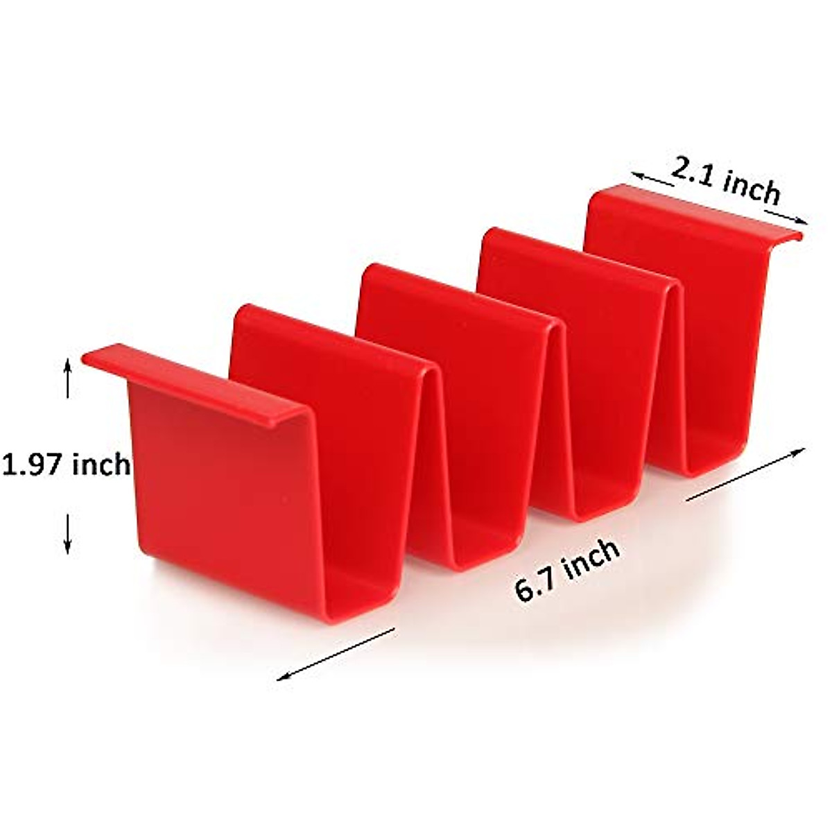 Youngever 8 Pack Plastic Taco Holder Stand, Dishwasher Top Rack Safe, Microwave Safe, Set of 8 Assorted Colors (Rainbow)