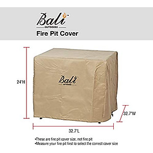 BALI OUTDOORS Outdoor Cover Square Fire Pit Covers (32.7''*32.7''*24'')